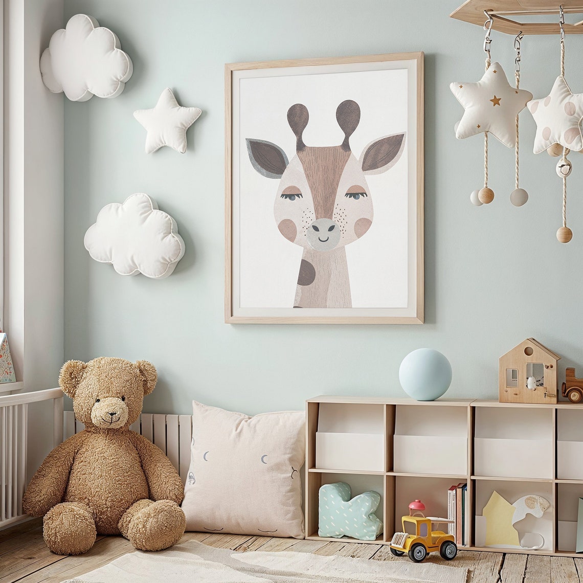 Giraffe Nursery Wall Art Printable, Kids Room Decor, Animal Poster ...