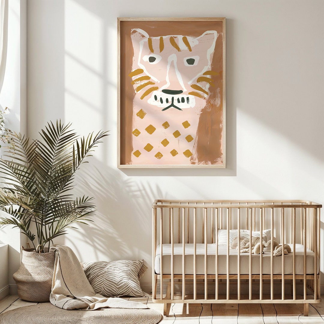 Tiger Cub Print, Nursery Wall Art Kids Room Decor Safari Animal Poster ...