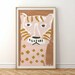 Tiger Cub Print, Nursery Wall Art Kids Room Decor Safari Animal Poster ...