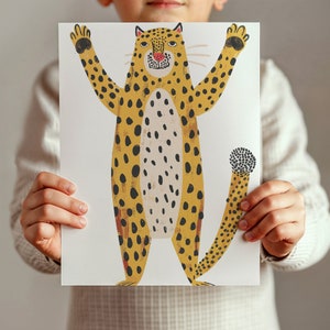 Jungle Cheetah Print, Safari Nursery Wall Art, Kids Room Decor, Animal ...