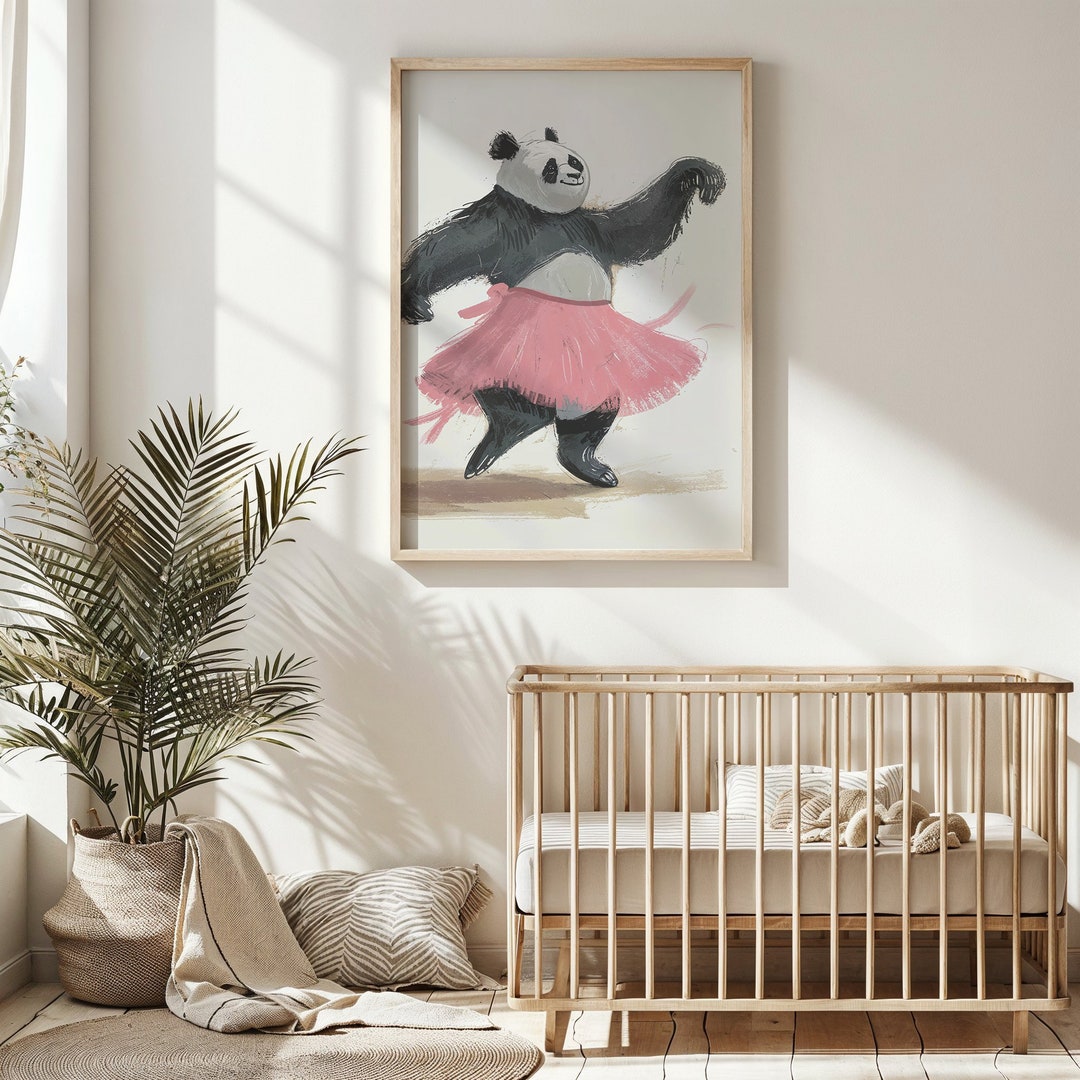 Panda Ballet Dancer Print ~ Nursery Wall Art ~ Kids Animal Posters ...