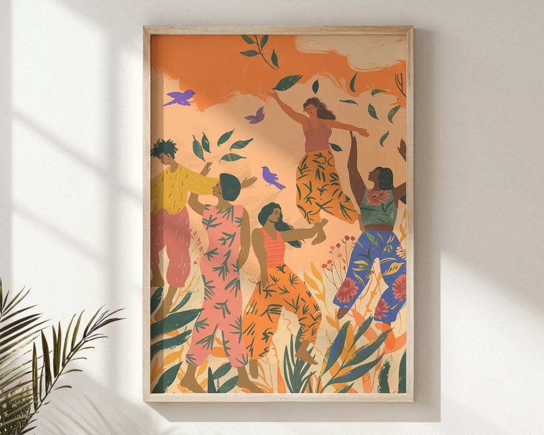 Multicultural Dance Celebration Print, Nursery Wall Art, Kids Room ...