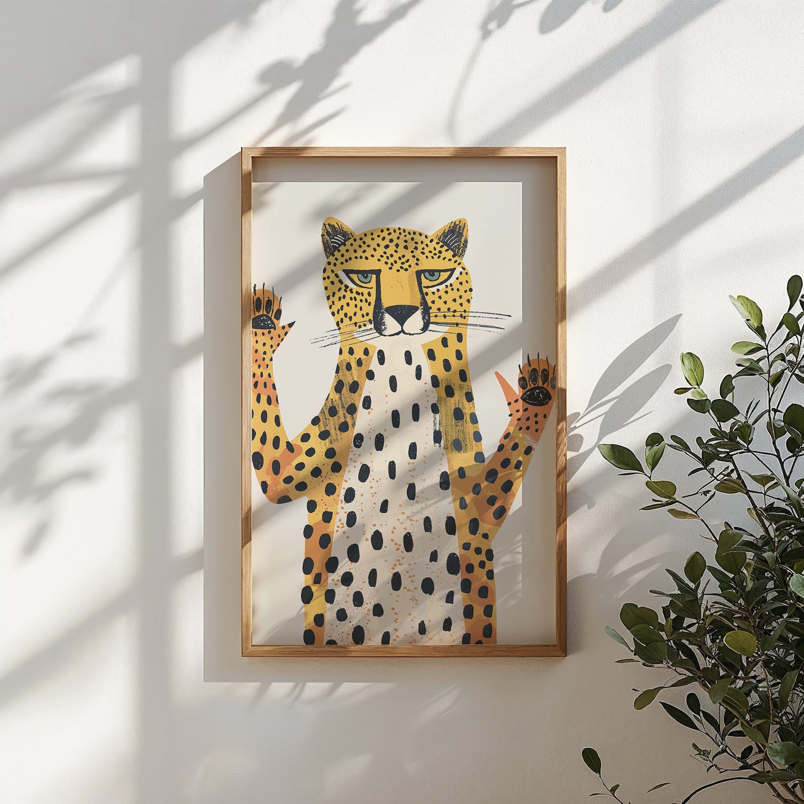 Cheetah Nursery Wall Art, Kids Safari Animal Poster, Printable Jungle ...