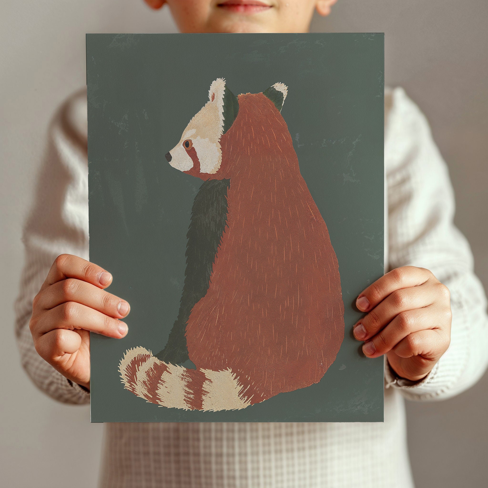 Red Panda Art Print, Nursery Wall Art, Kids Room Decor, Woodland Animal ...