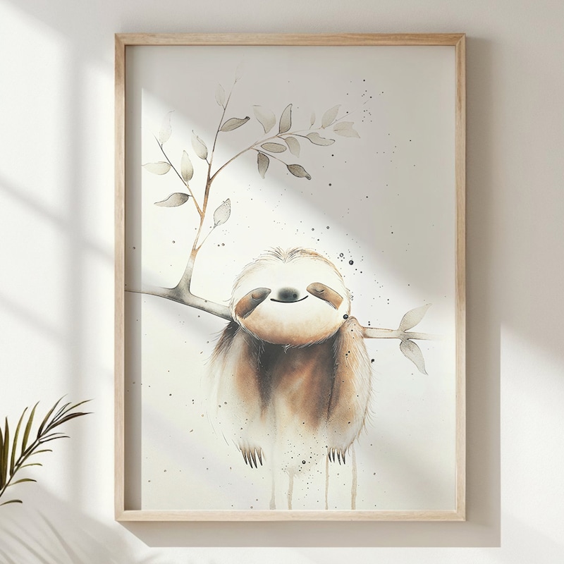 Sloth Nursery Art - Etsy