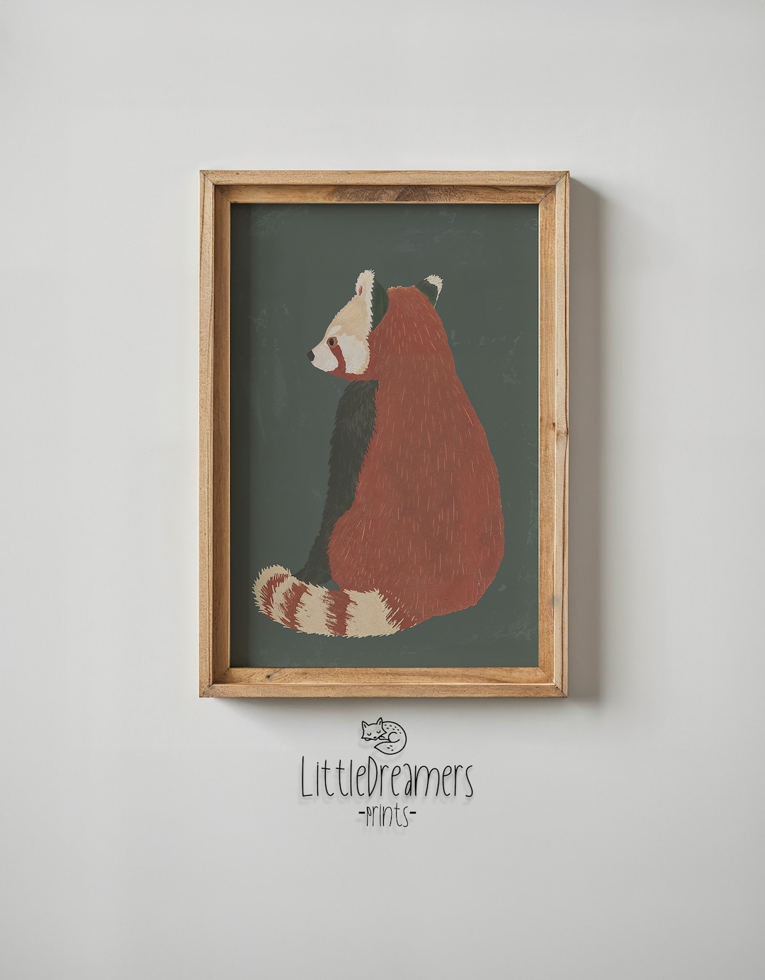 Red Panda Art Print, Nursery Wall Art, Kids Room Decor, Woodland Animal ...