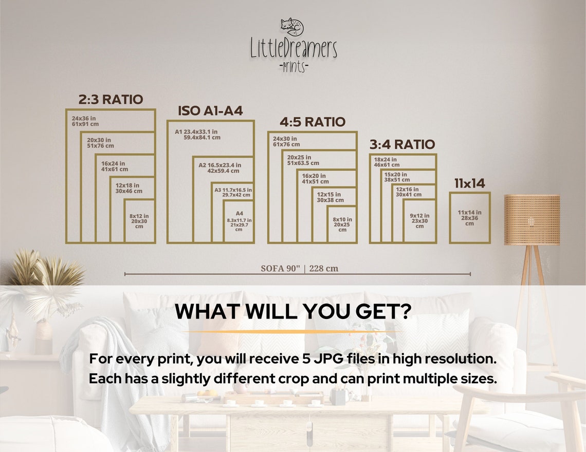 Monster Themed Nursery Wall Art Cute Creatures Kids Posters Set ...