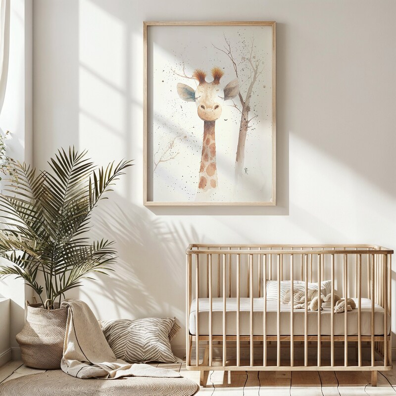 Baby Giraffe Art - Etsy