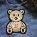 Personalized Patch, Teddy Bear Iron on Patch, Teddy Bear Patch, Bear ...