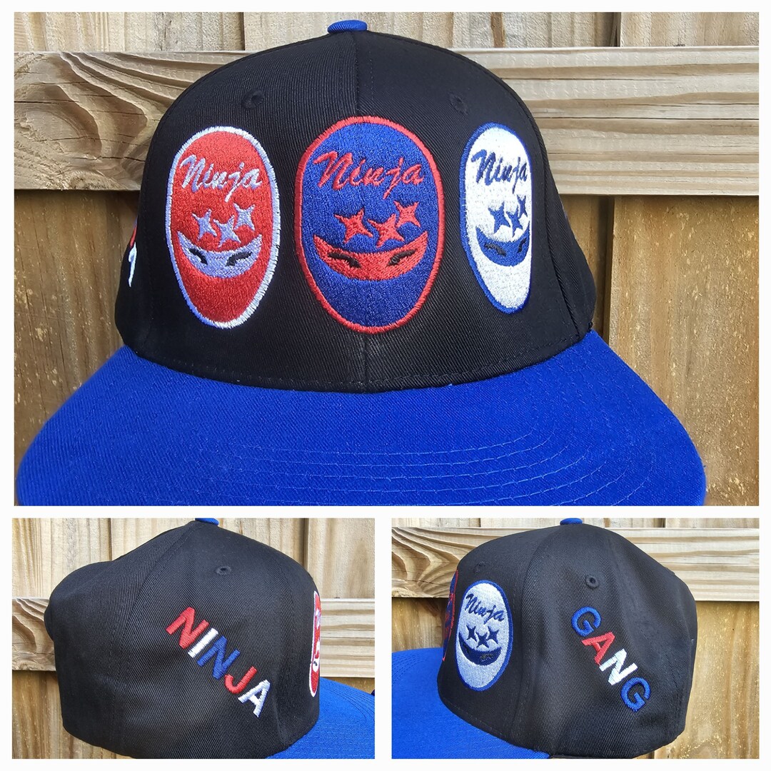 Ninja Hat, Shinobi Hat, Ninja Gang Hat, Embroidered on Front and Side ...