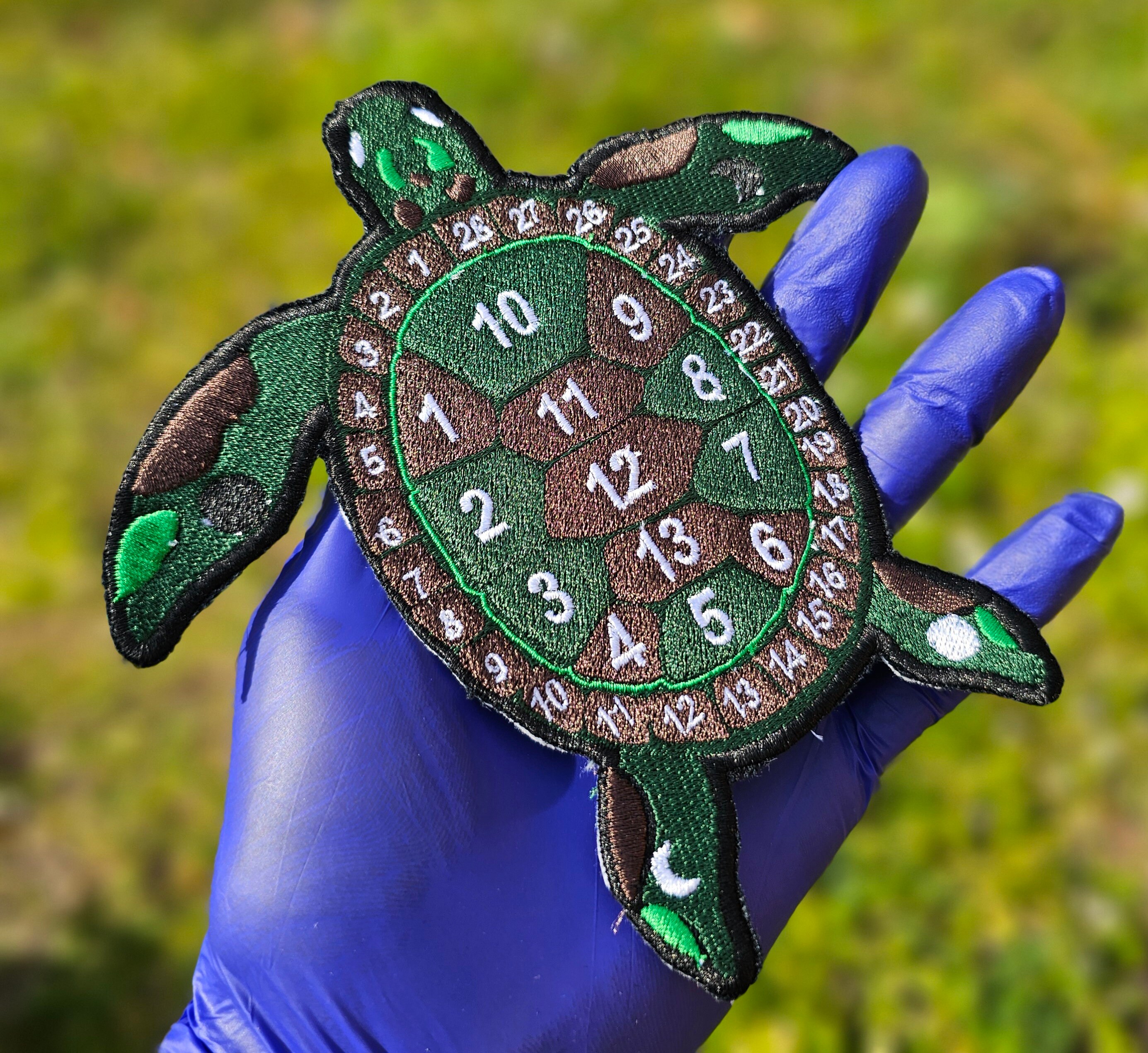 13 Moons Turtle Calendar Iron On/sew on Patch, Moon Patch, Turtle Patch ...