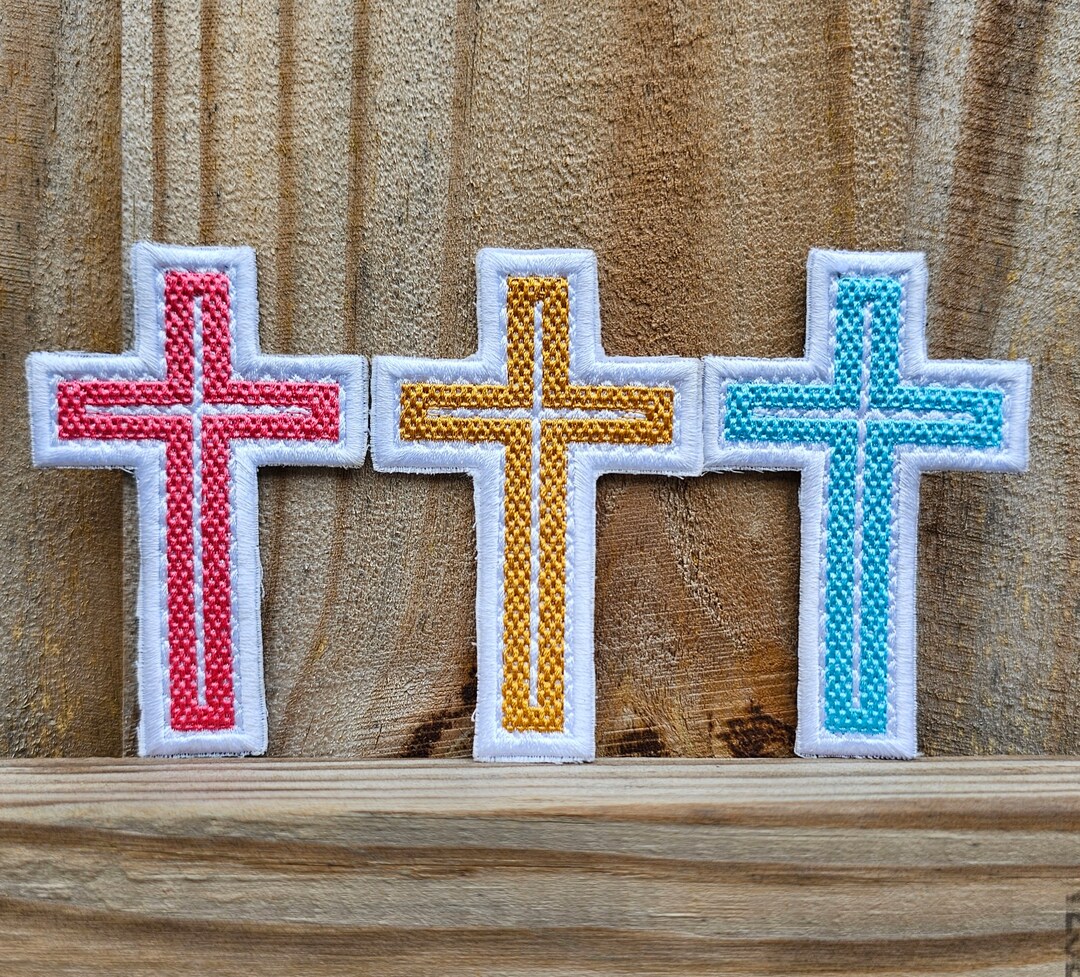Cross Iron On/sew on Patch, Blessed Iron on Patch, Blessed Patch ...