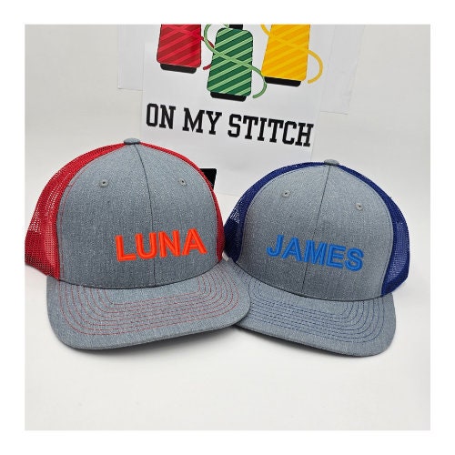 3D Puff Hat, Name Hat, Custom Name Hat, Personalized Hat, Monogram Hat ...