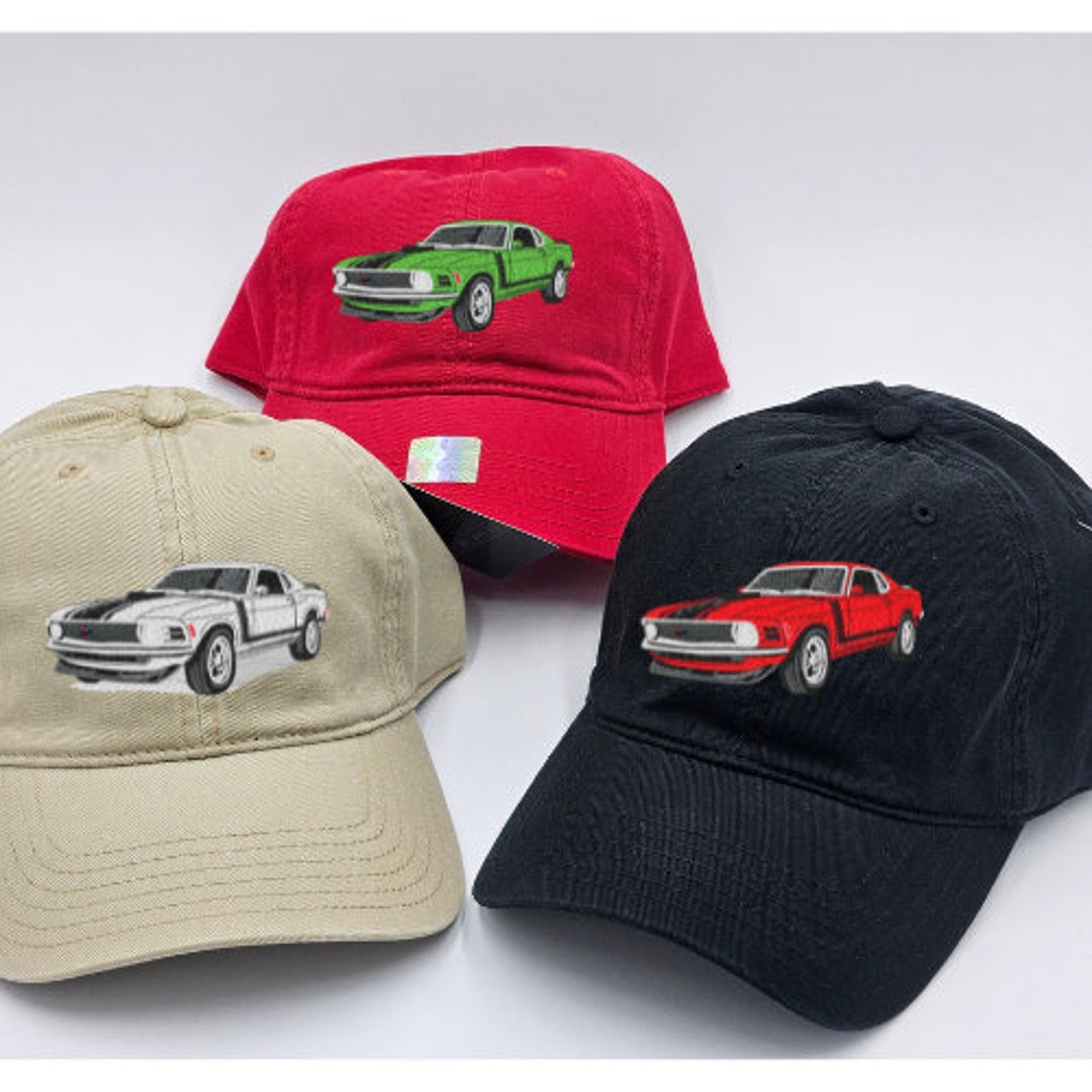 Mustang Car Hat, Car Hat, Vintage Car Hat, Mustang Hat, Embroidered ...