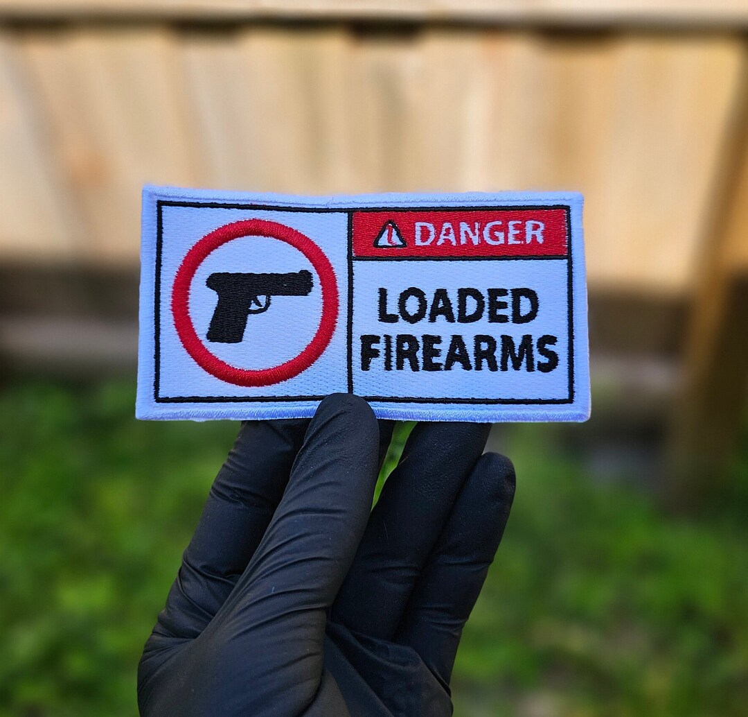 Danger Loaded Firearms Embroidered Iron-on Patch - Etsy