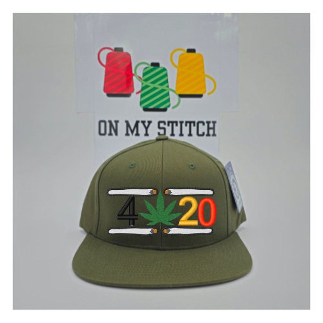 420 Hat, Weed Hat, Smoke Hat, Embroidered Weed Hat, Joint Hat ...