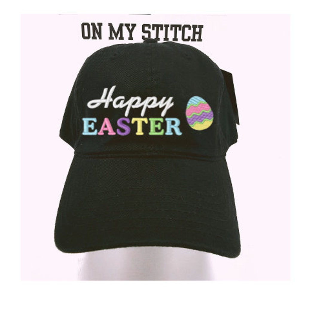 Happy Easter Embroidered Hat, Easter Hat, Holiday Dad Hat, Easter Dad ...