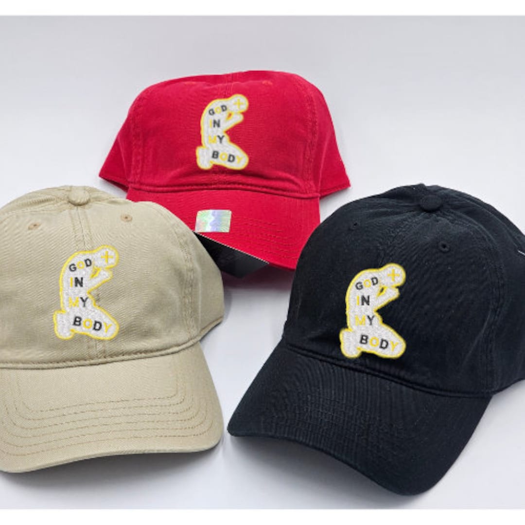 God in My Body, Faith Hat, Prayer Hat, God Hat Embroidered Adjustable ...