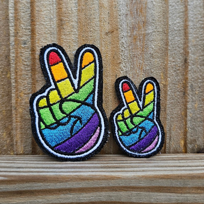 Embroidered Patch Peace - Etsy