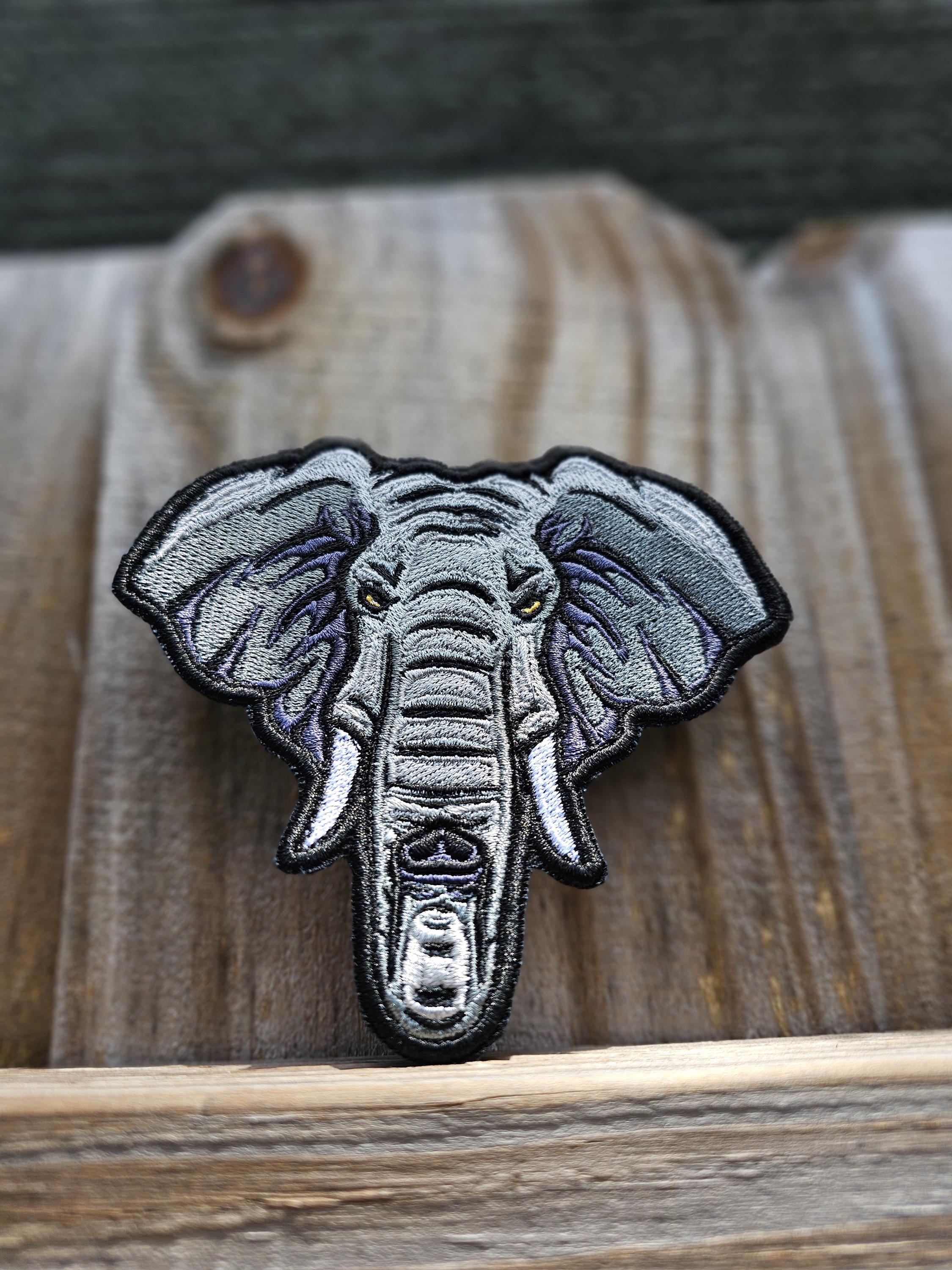 Elephant Patch, Iron On/sew on Patch, Elephant Patch, Jacket Patch ...