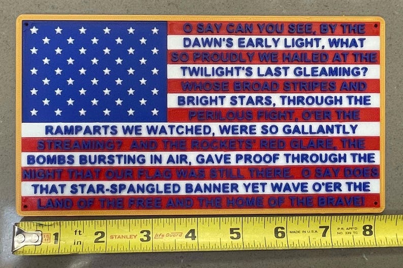The Flag of the United States of America, With the Star-spangled Banner ...
