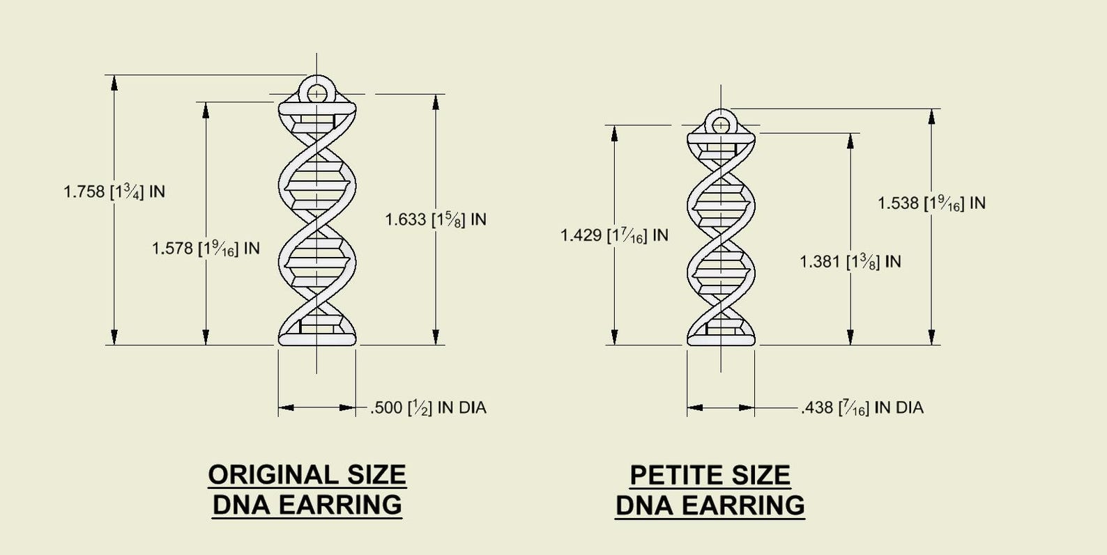EARRINGS - Double Helix Dna-shaped, Original Size, Dark Purple Galaxy ...