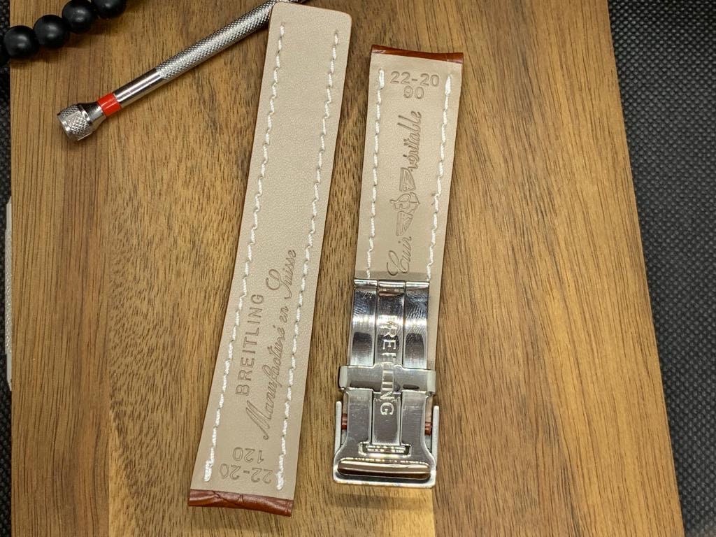 Breitling 22mm 24mm Leather Strap With Deployment Buckle Clasp New - Etsy