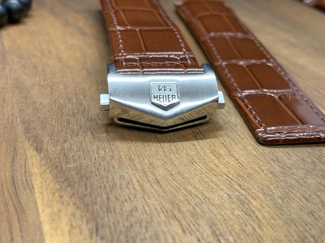 Tag Heuer Leather 19mm 20mm 22mm 24mm Deployment Tag Heuer Band - Etsy