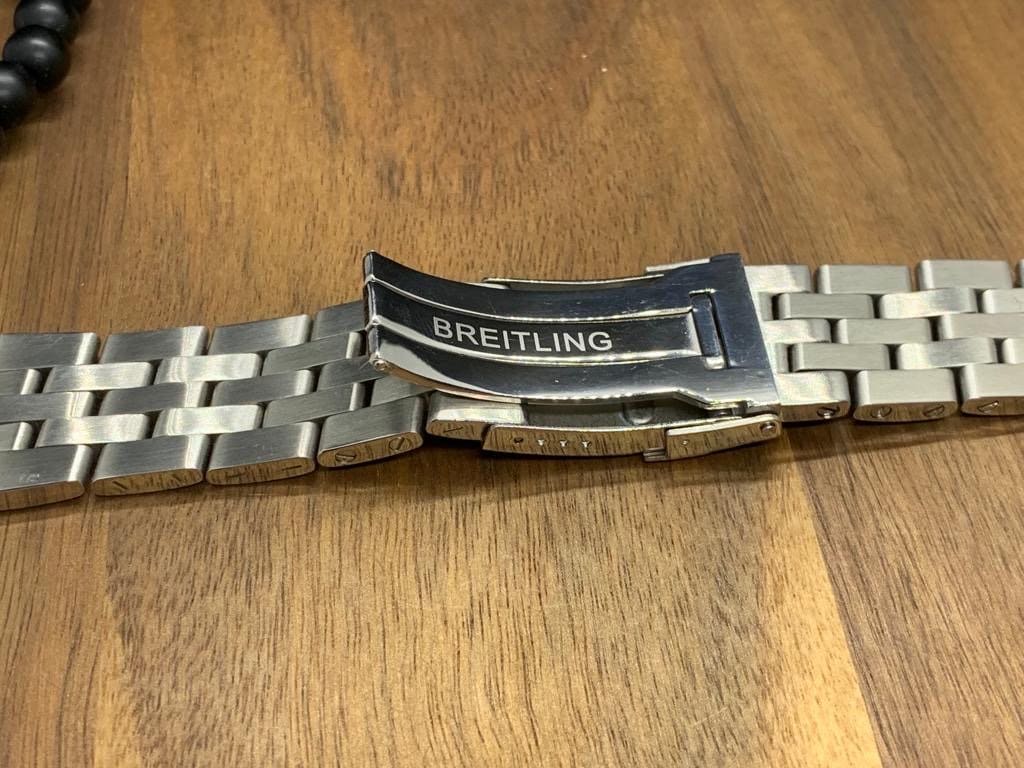 24mm 22mm 20mm18mm Bracelet Gmt Navitimer Breitling Strap Plain Silver ...