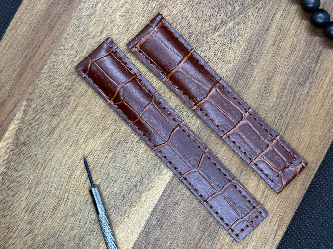 Tag Heuer 20mm Deployment Strap Brown Leather Band - Etsy