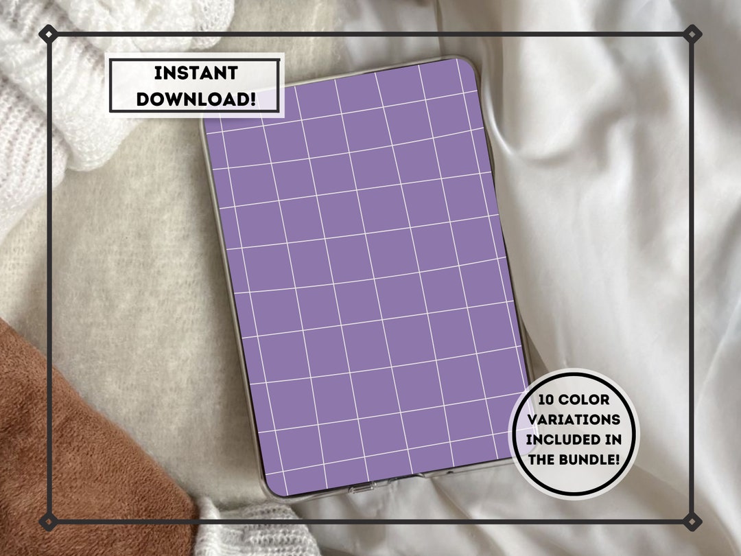 10 Thin Line Grid Printable Kindle Basic & Paperwhite Insert Bundle for ...