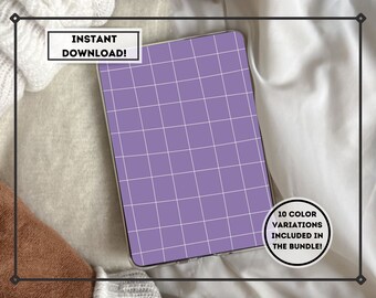 10 Wavy Checkered Printable Kindle Basic & Paperwhite Insert Bundle for ...