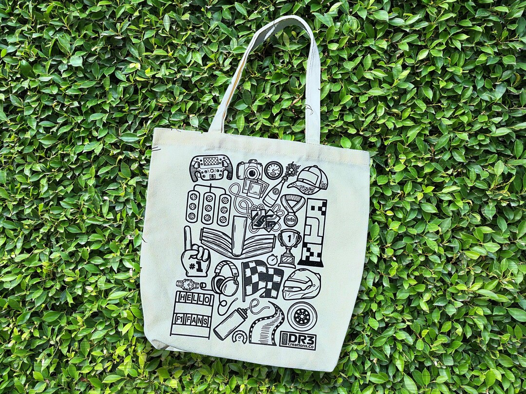 Formula 1 Inspired Tote Bag | F1 Tote Bag | Formula 1 Tote Bag | F1 ...