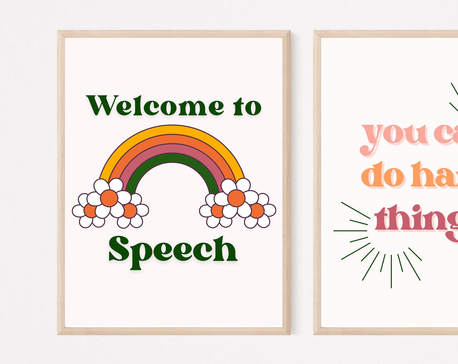 Retro Speech Therapy Decor: 6 Poster Prints (digital Download) - Etsy