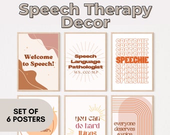 Bright Speech Therapy Room Decor Bundle of 10 Posters, Digital Prints ...
