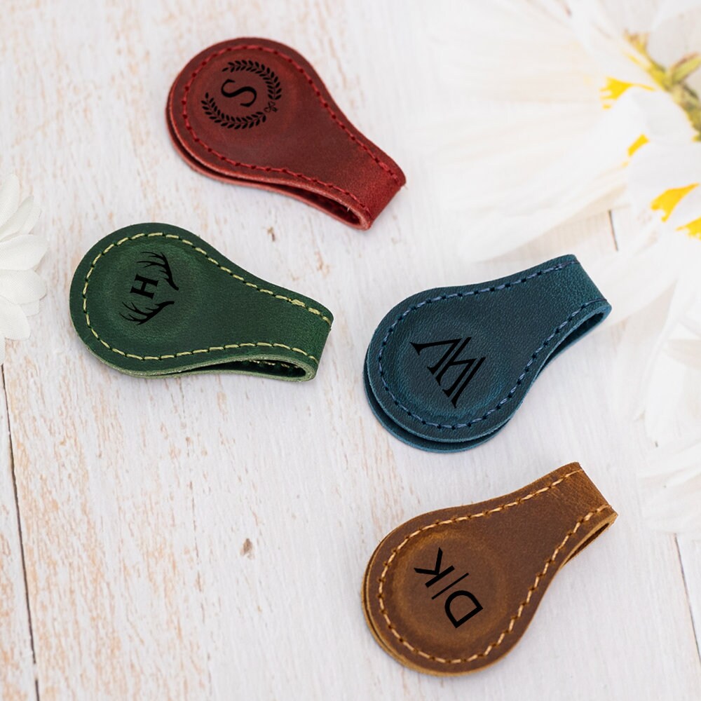 Personalized Leather Bookmark, Leather Magnetic Bookmark, Custom ...