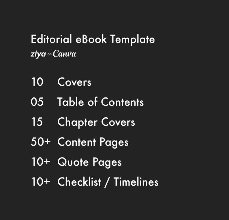 Editorial Canva Ebook Template, Black & White Coaching Guidebook ...