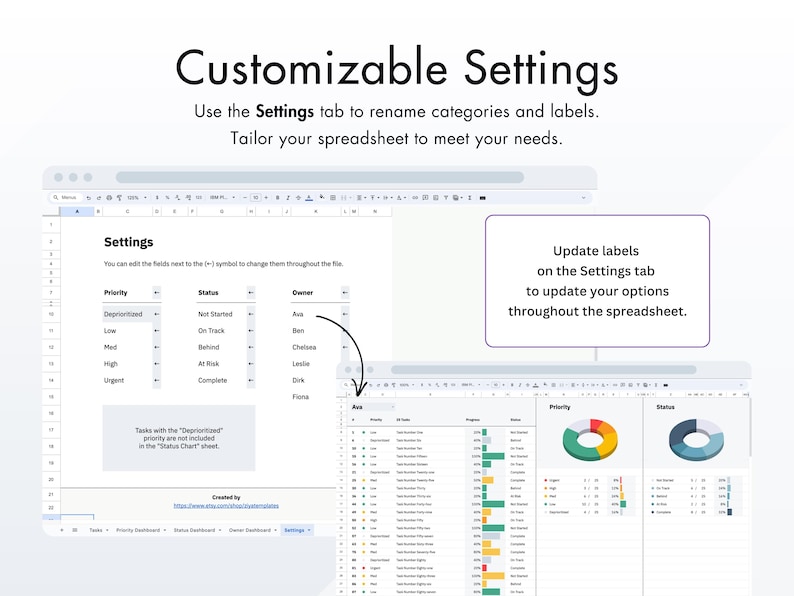 Simple Task Tracker MS Excel Google Sheets, Tracker Spreadsheet, to Do ...