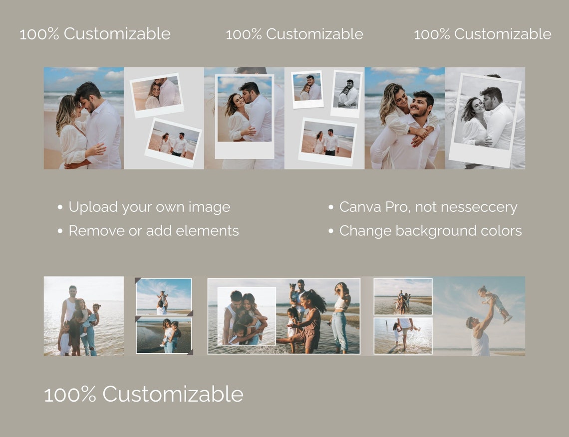 Photo Album Style | Seamless Instagram Carousel Template, CANVA ...