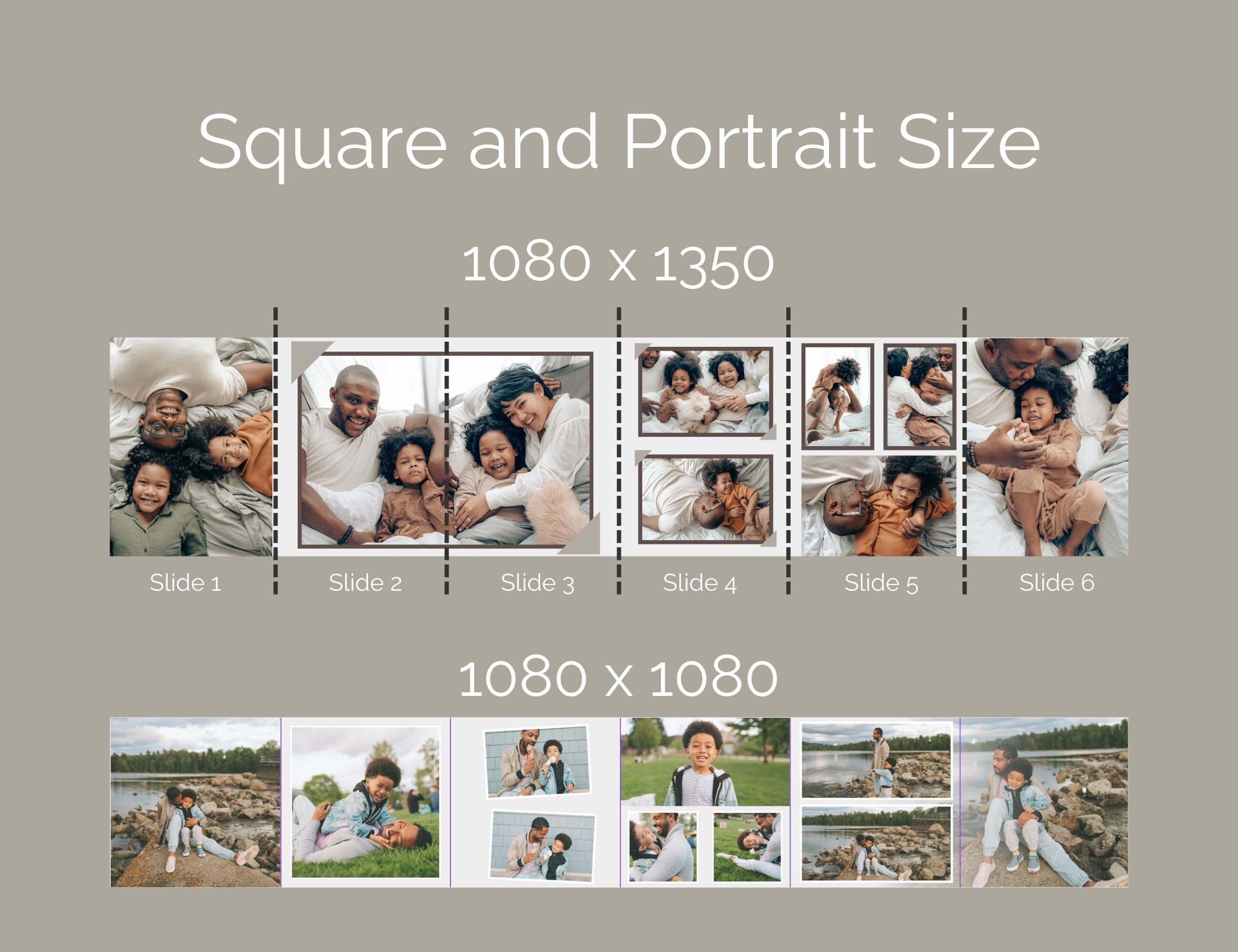 Photo Album Style | Seamless Instagram Carousel Template, CANVA ...