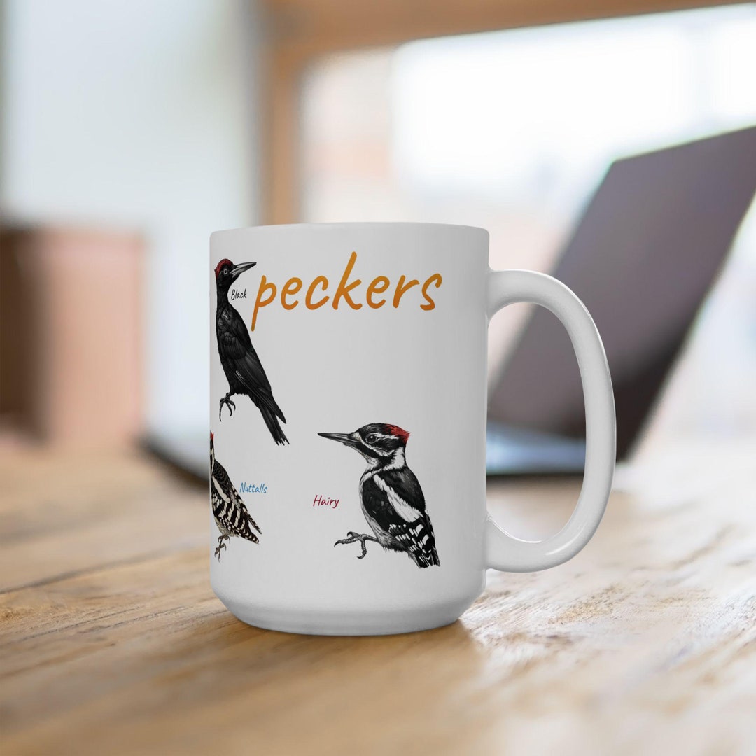 Woodpeckers Pun Mug: Bird Lover Gift, Colorful Bird Illustrations - Etsy