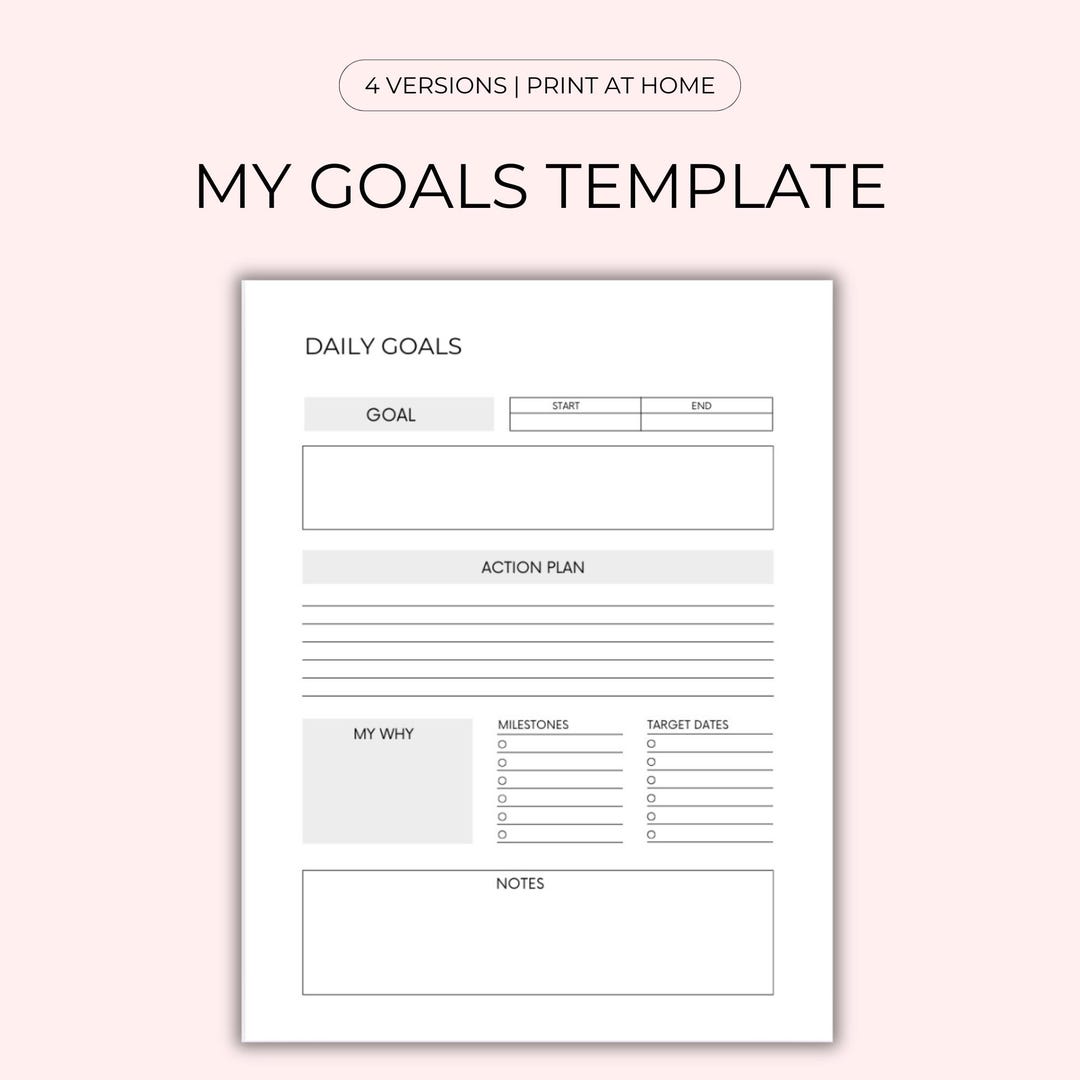Goal Planner, Digital Planner Goal, Weekly Goal Planner, Goal Setting ...