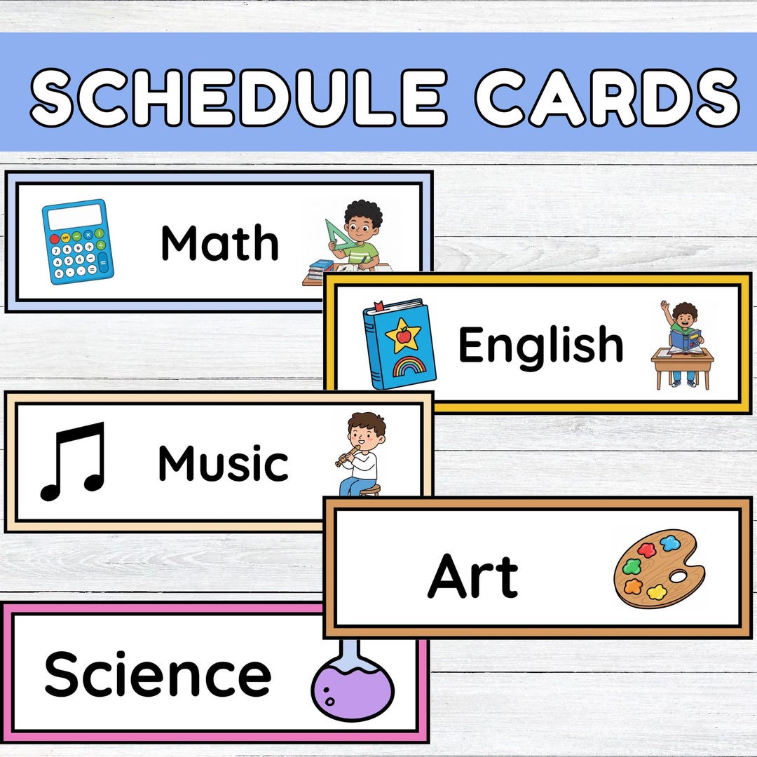 Editable Classroom Daily Schedule Cards, Visual Learning, Classroom ...
