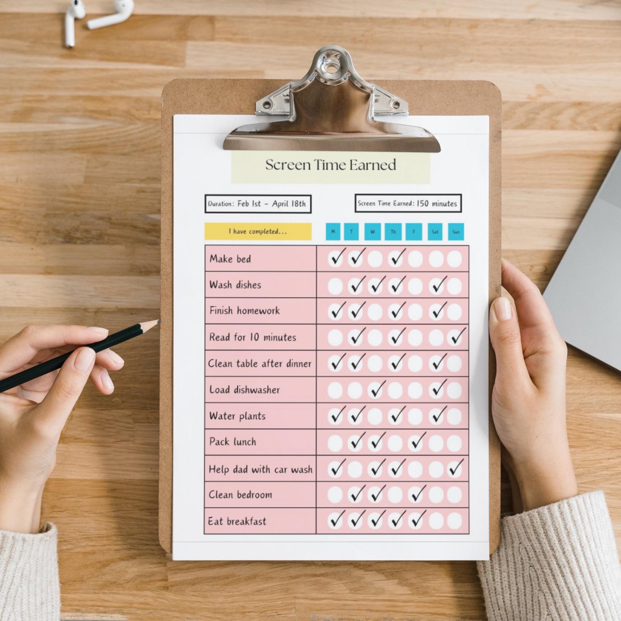 Tableau des tâches quotidiennes, tableau des tâches ménagères pour les ...