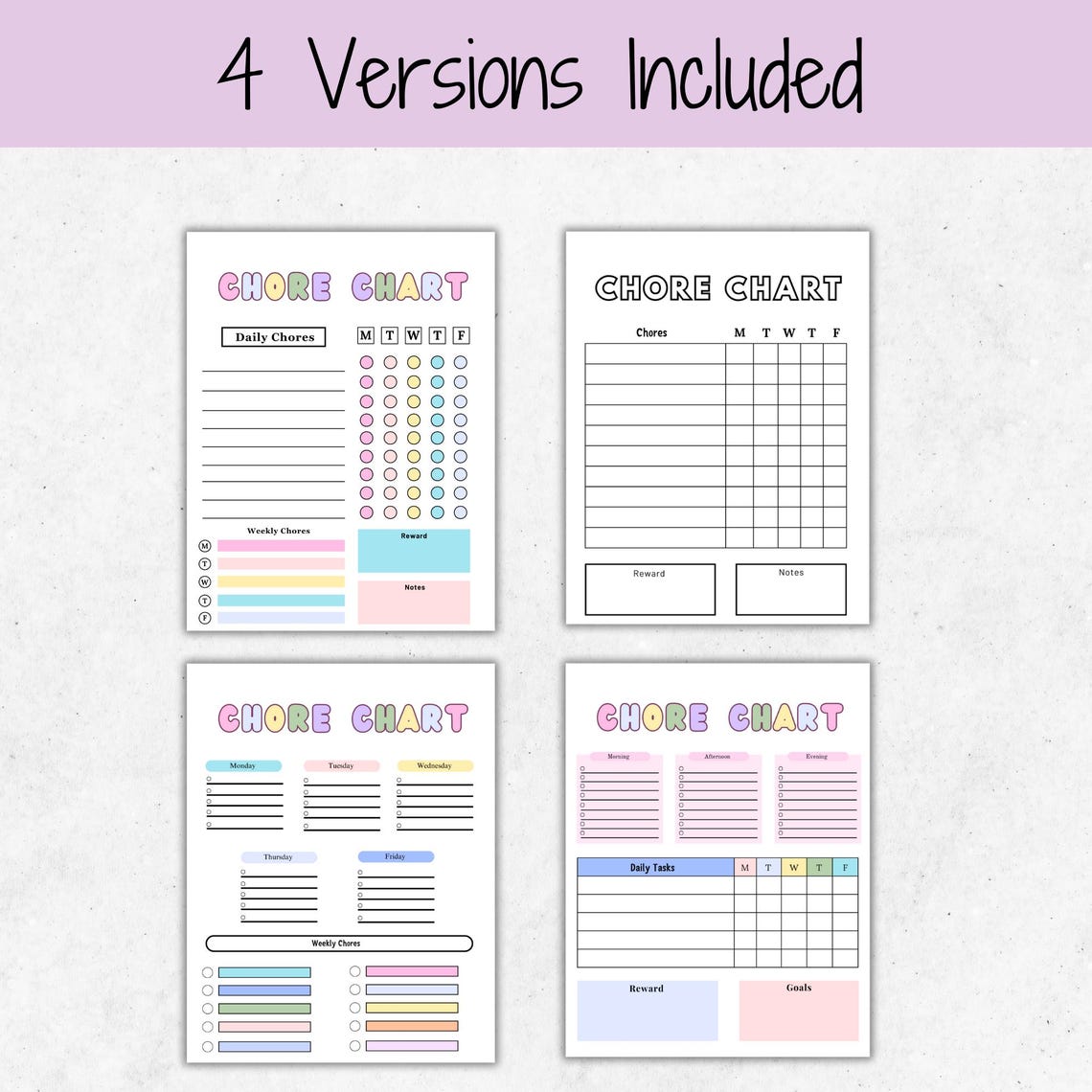 Editable Kids Chore Charts Kids Chore Chart Chore Chart Printable ...