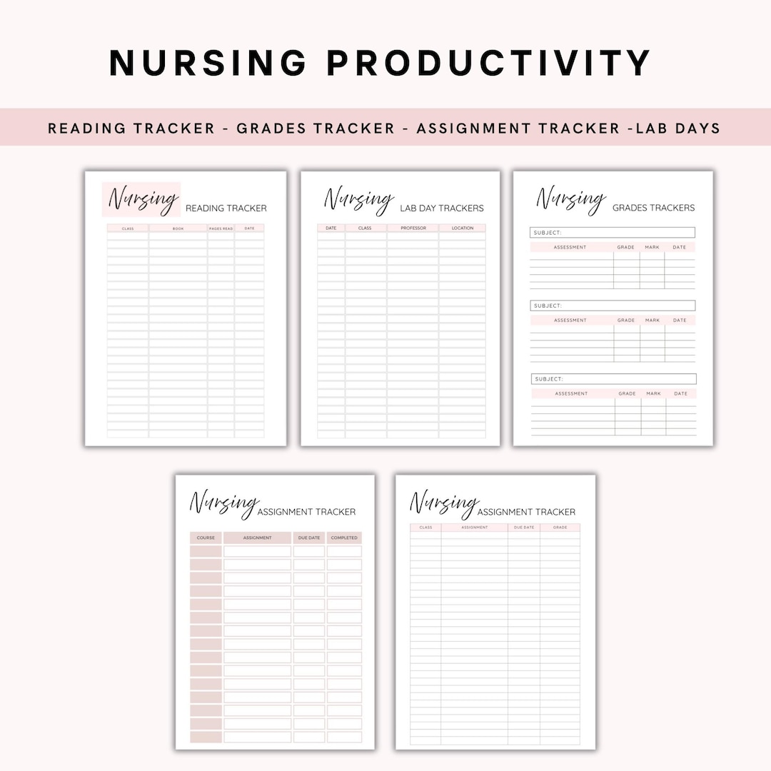 Nursing Student Productivity Templates Nursing Student, Nursing Notes ...