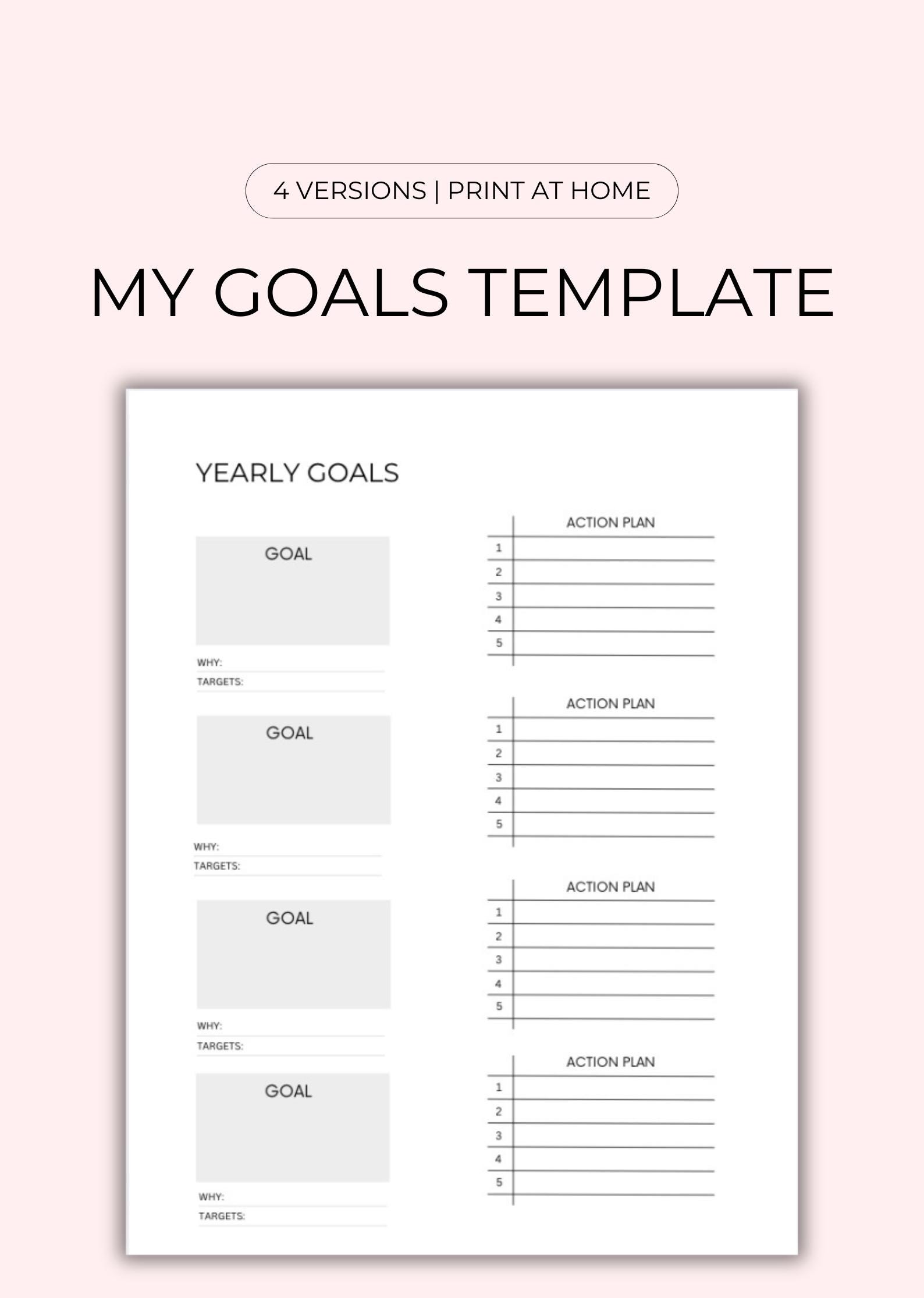 Goal Planner, Digital Planner Goal, Weekly Goal Planner, Goal Setting ...