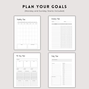 Printable Goal Planner Bundle Goal Printable Goal Setting Planner Daily ...