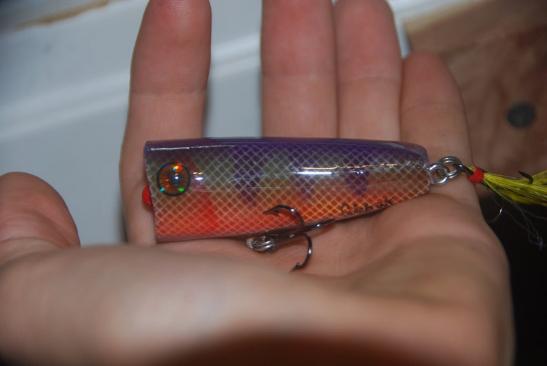 Completely Handmade Wooden Bluegill Popper Fishing Lure - Etsy