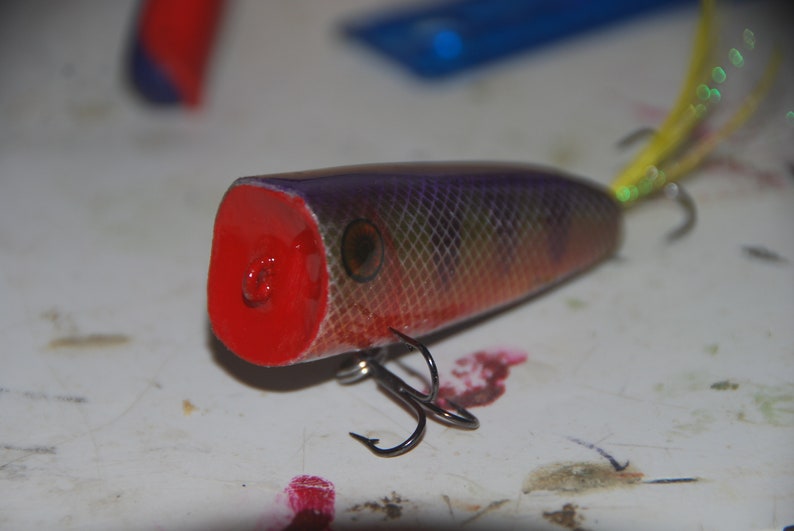 Completely Handmade Wooden Bluegill Popper Fishing Lure - Etsy